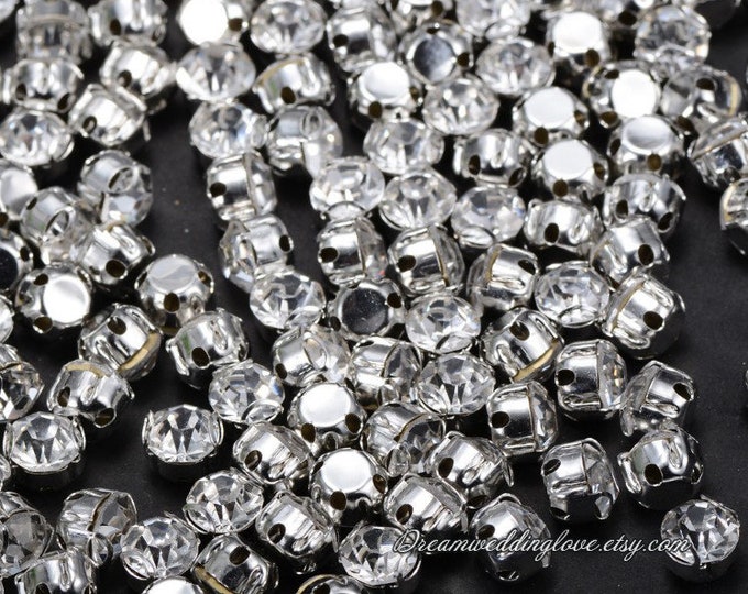 Chaton Montees Sew on Crystal 6mm 7mm 8mm 10mm Clear - Etsy
