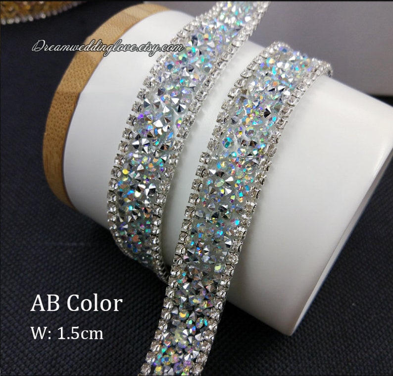 Thin Crystal Trimsclear Beaded Rhinestones Trim for - Etsy