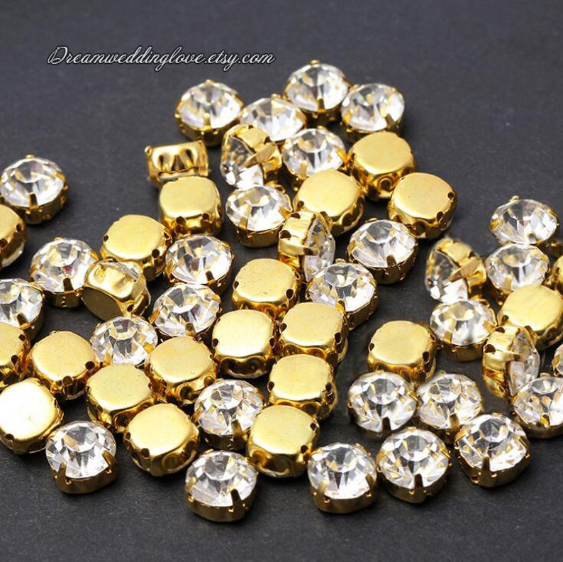 Sew on Chaton 5mm 4mm 4.5mm 3mm Rose Montee Beads Clear | Etsy