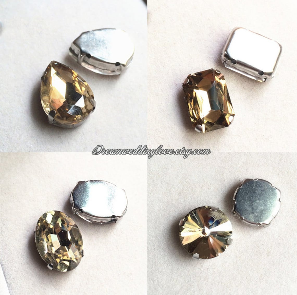 Smoked Topaz Sew on Rhinestones beads light Colorado Glass | Etsy