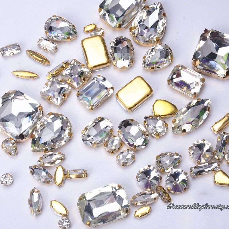 Rhinestones Large Sew On - Etsy