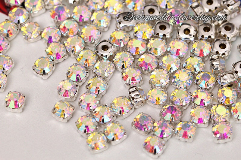 Crystal AB Montee Beads 3mm 4mm 5mm 6mm Round Sew on - Etsy