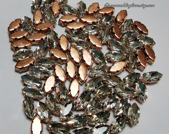 6mm Chaton Montees Rhinestones Gold Set Sew on Glass Crystal | Etsy