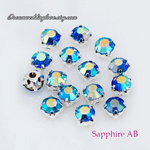 AB Montee Beads Series 3mm 4mm 5mm 6mm Round Sew on Rhinestones Chatons ...