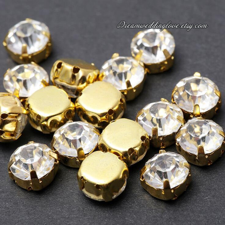 Sew on Chaton 5mm 4mm 4.5mm 3mm Rose Montee Beads Clear | Etsy