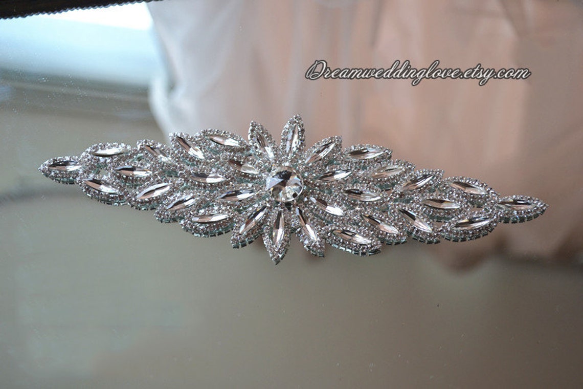 Crystal Applique Diamante Appliquerhinestone Applique Bridal | Etsy