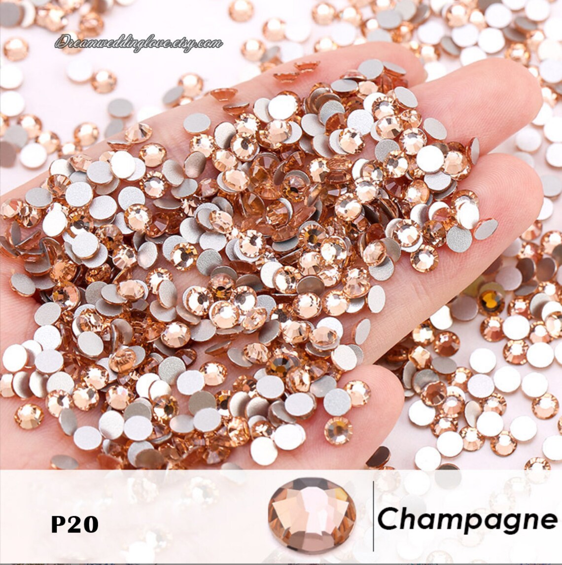 GLASS Flatback High Quality Rhinestones Yellow 1440 2mm 3mm 4mm 5mm ...