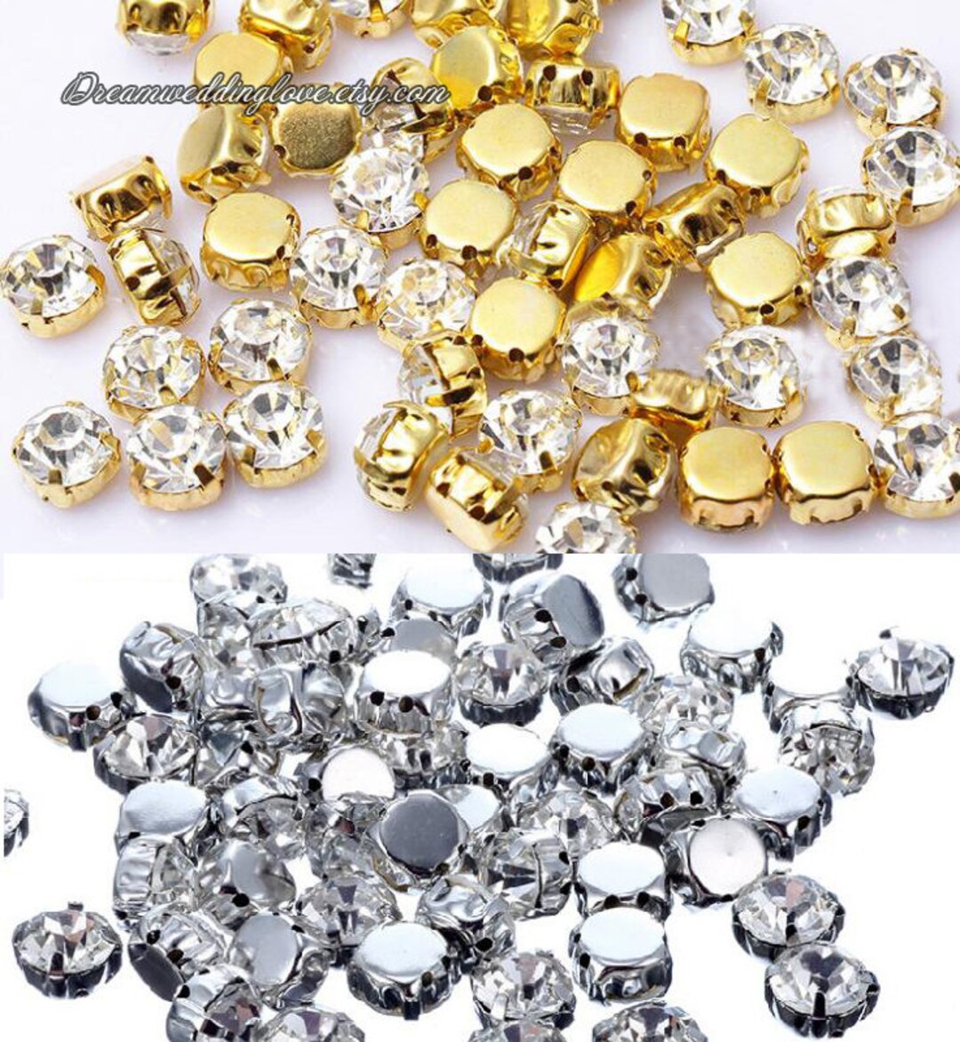 Chaton Montees Sew on Crystal 6mm 7mm 8mm 10mm Clear - Etsy