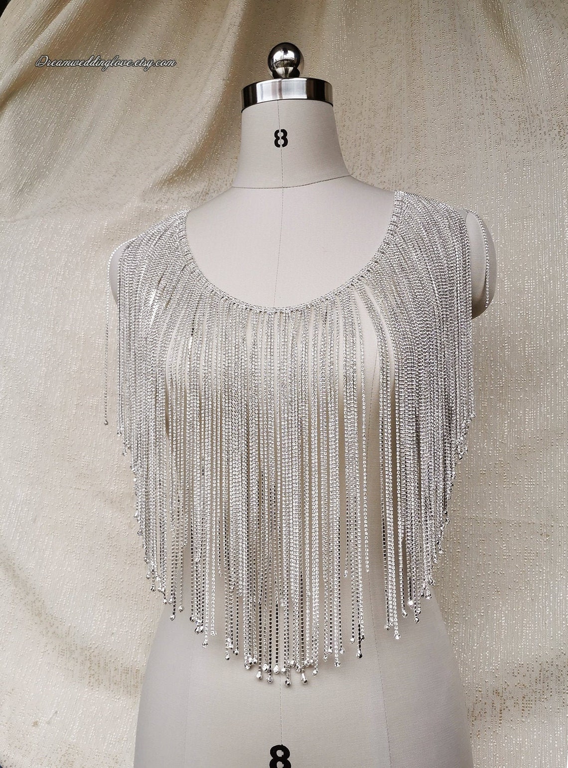Rhinestone Fringe Chain Overlength Fringe Rhinestone Trim - Etsy