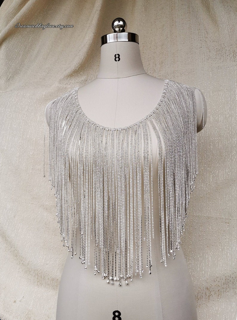 Rhinestone Fringe Chain Overlength Fringe Rhinestone Trim - Etsy