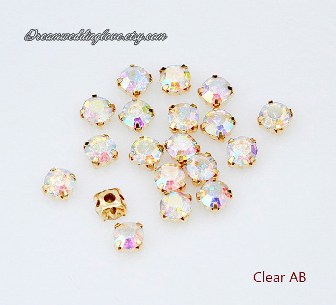 AB Montee beads series 3mm 4mm 5mm 6mm Round Sew On | Etsy