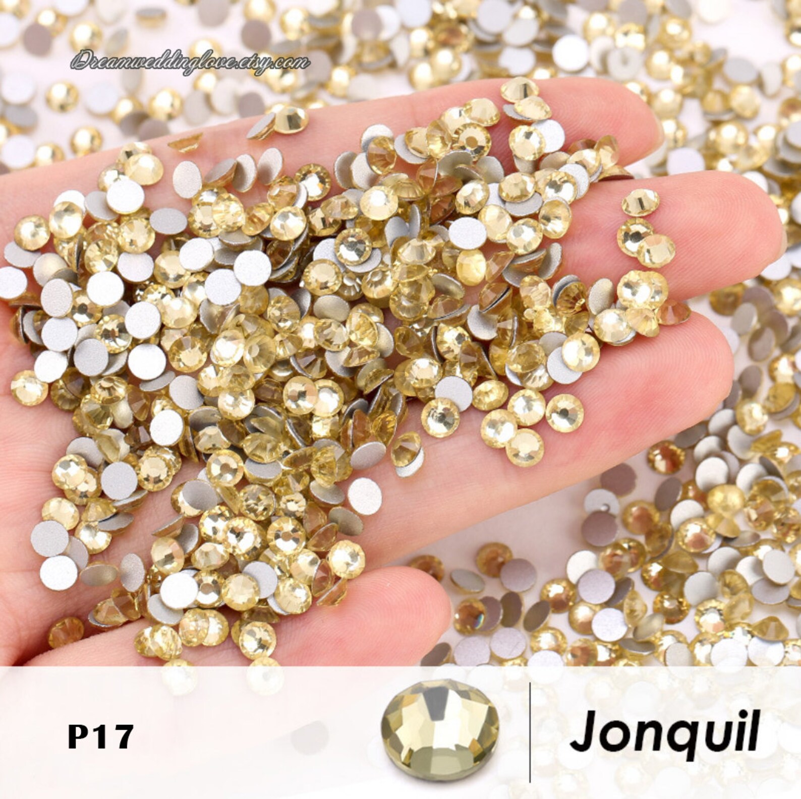 GLASS Flatback High Quality Rhinestones Yellow 1440 2mm 3mm 4mm 5mm ...