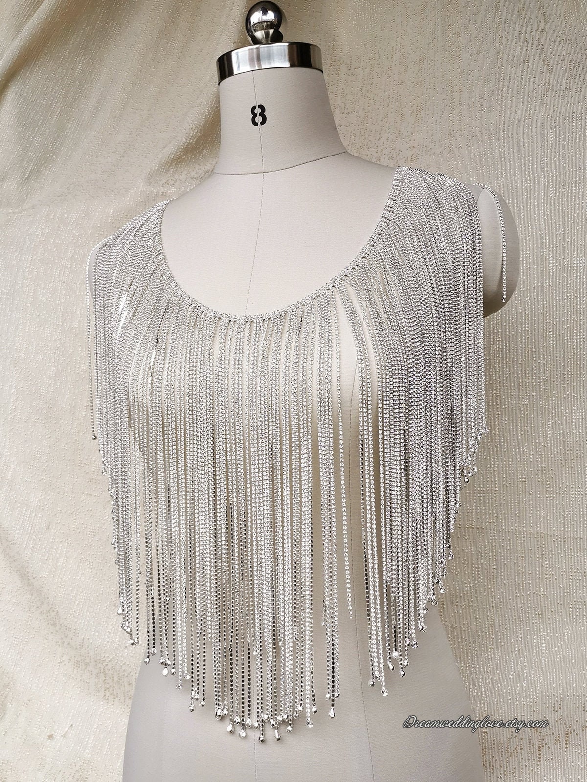 Rhinestone Fringe Chain Overlength Fringe Rhinestone Trim - Etsy