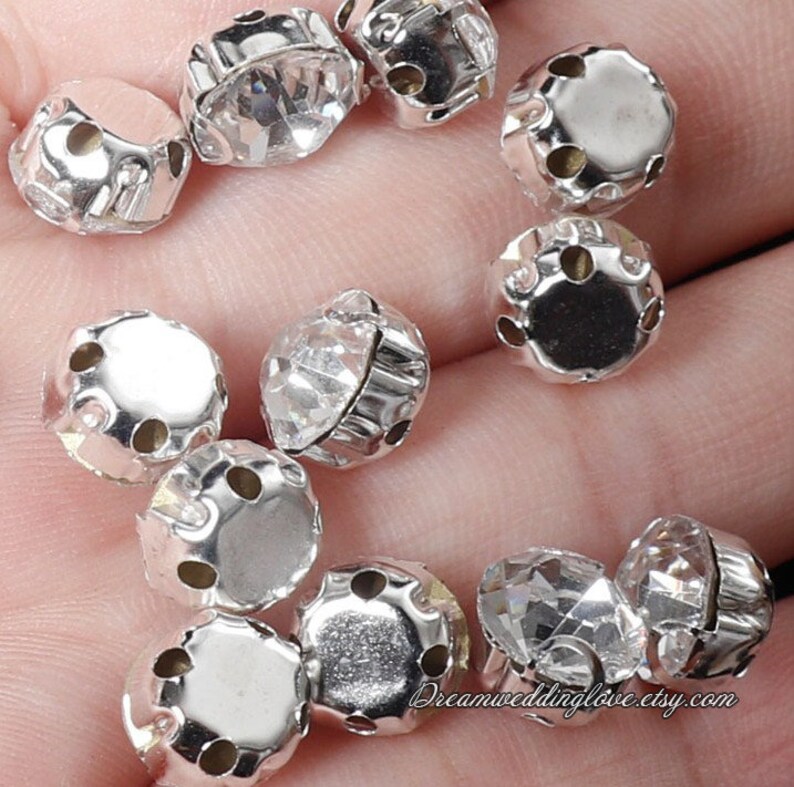 Chaton Montees D Claw 5mm 4mm 4.5mm 3mm Sew on Clear Glass - Etsy