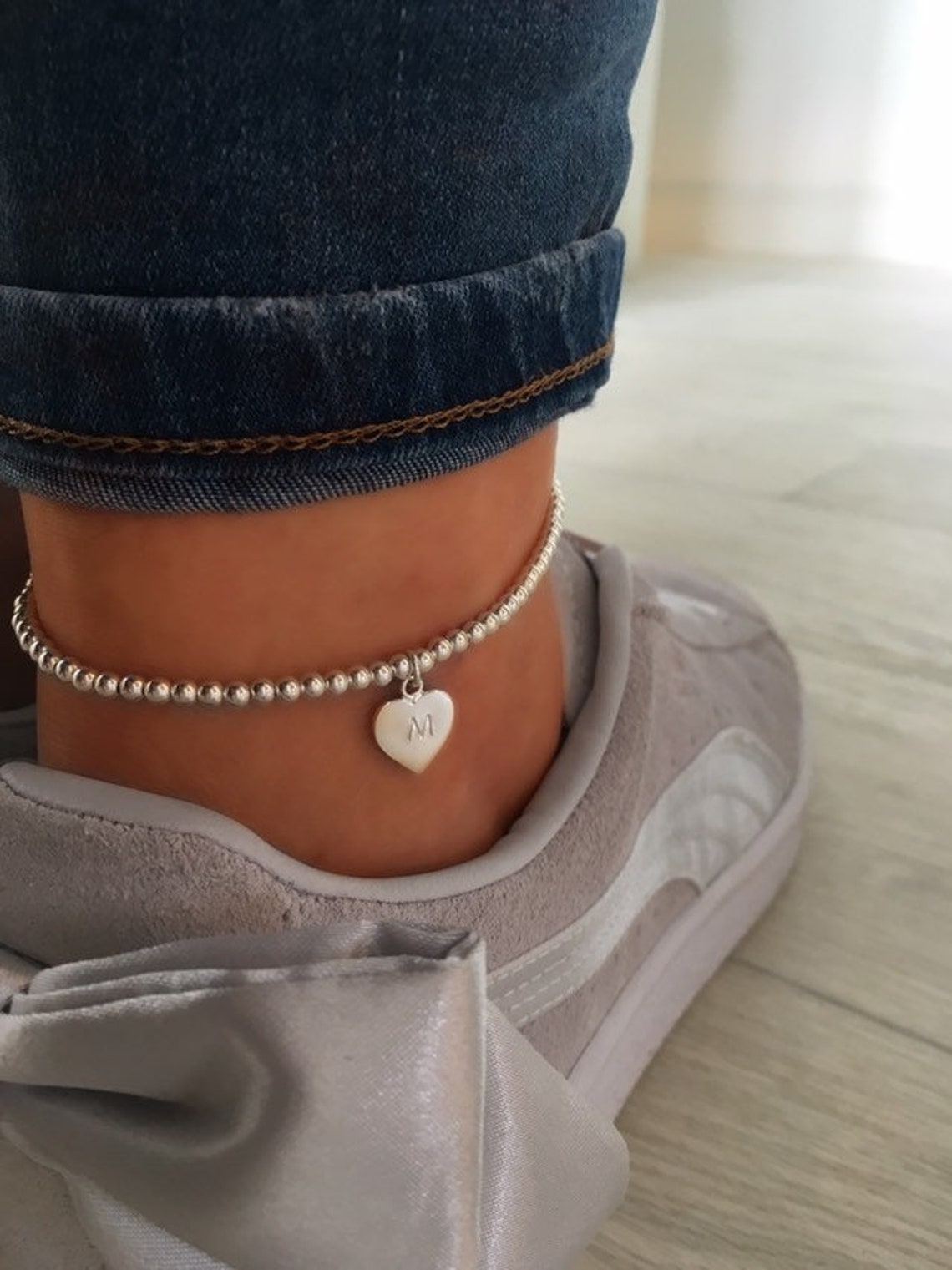 Sterling Silver Anklet/Ankle Bracelet Personalised Ankle | Etsy