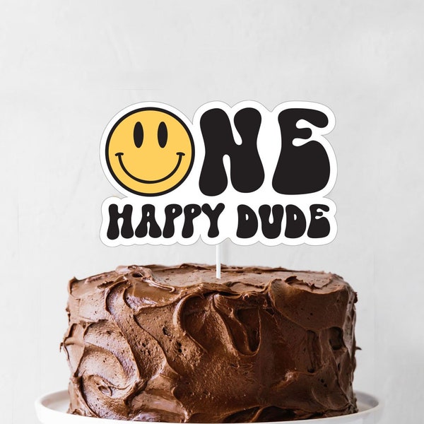 One Cake Topper - Etsy