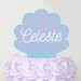 Mermaid Cake Topper Printable Seashell 1st Birthday Party Cake Banner ...