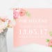 Pink Floral Birth Stat Flags Pennant Flag Nursery Wall - Etsy