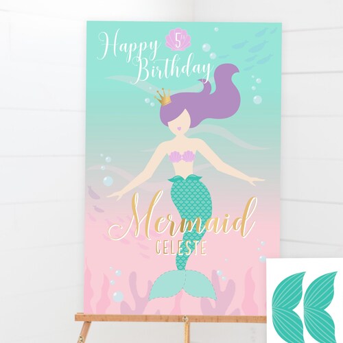 Pin the Tail on the Mermaid Game Printable Mermaid Party | Etsy