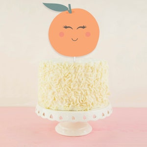 Orange Clementine Cake Topper - Printable Little Cute Birthday Party ...