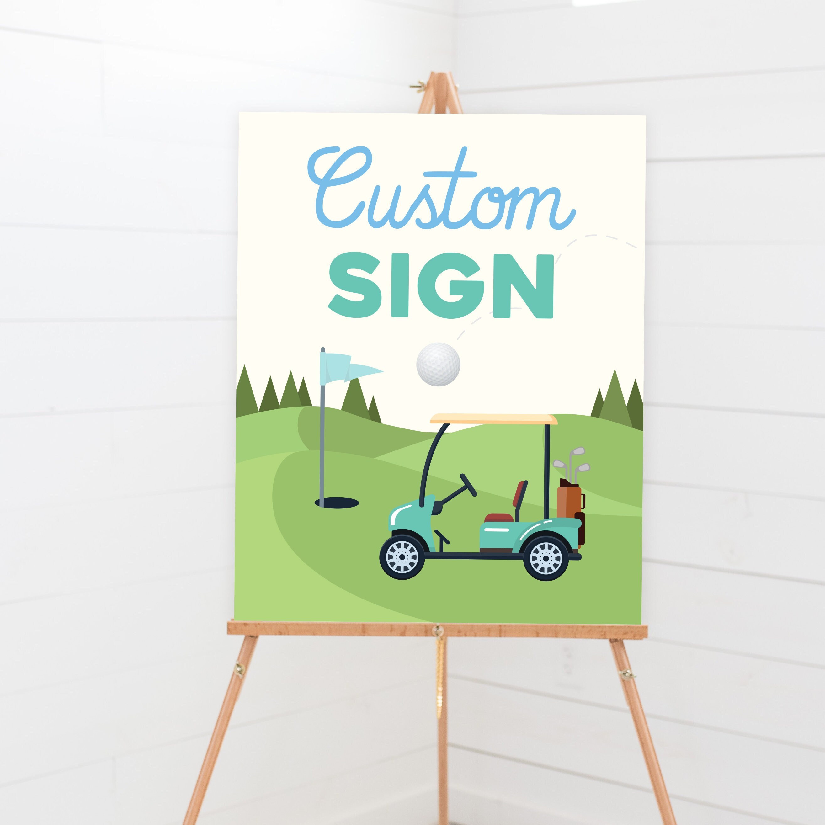 Golf Party Sign Printable Hole in One Custom Golf Par-tee - Etsy Canada