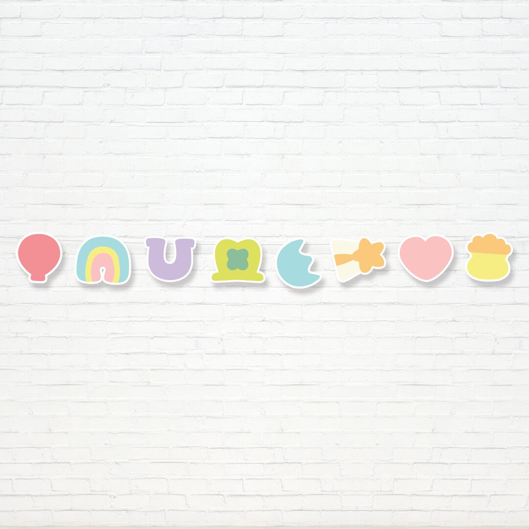 Lucky Marshmallow Charms Garland - Printable St. Patrick's Day 1st ...