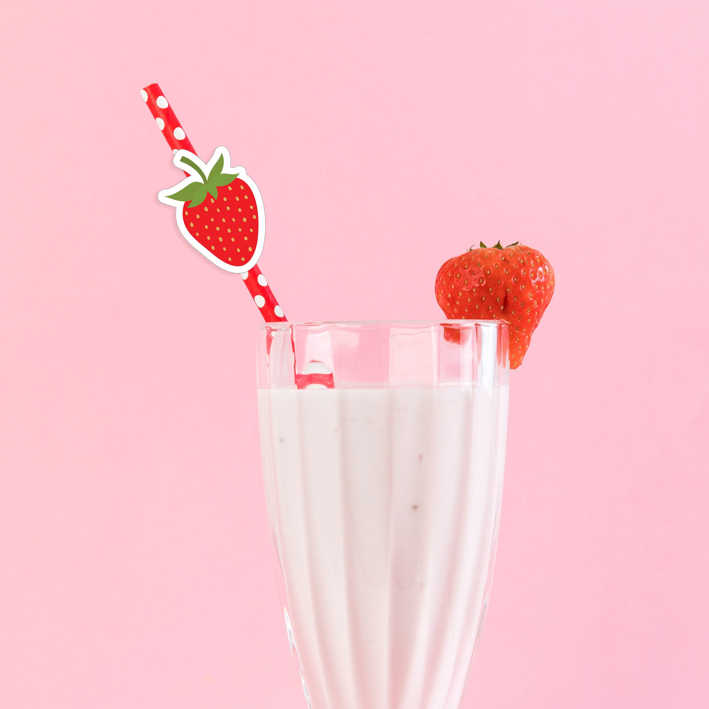 Strawberry Straw Toppers - Printable Pink Daisy Berry First 1st ...