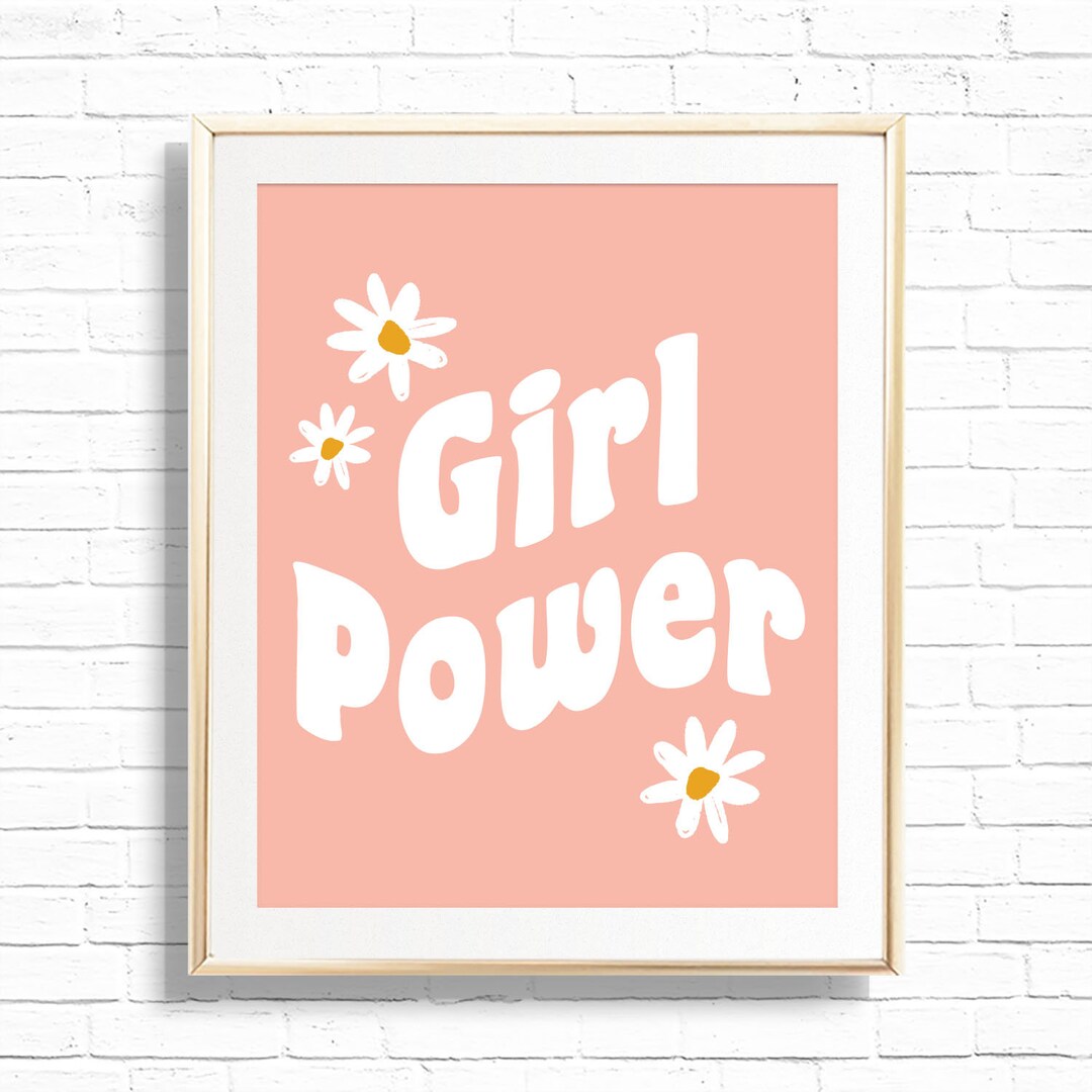Girl Power Sign - Printable Boho Daisy Hippie Kids Craft Activity ...