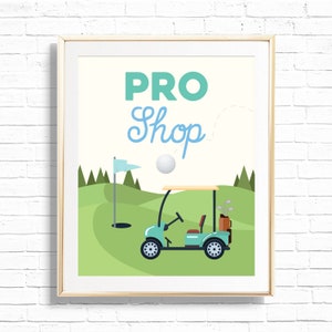 Pro Shop Favors Sign - Printable Hole in One Golf 1st First Birthday ...