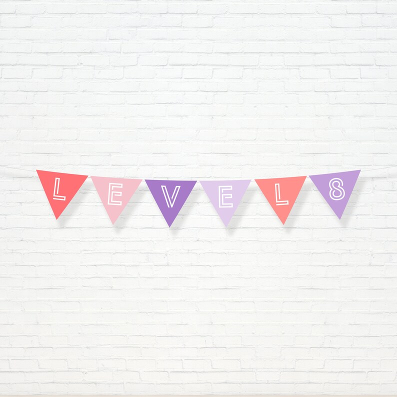 Girl Gamer Banner Printable Level up Gamer Happy Birthday - Etsy Canada