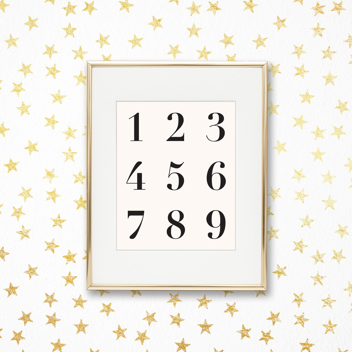 123 Numbers List Classic Black & White Playroom Art Print - Etsy
