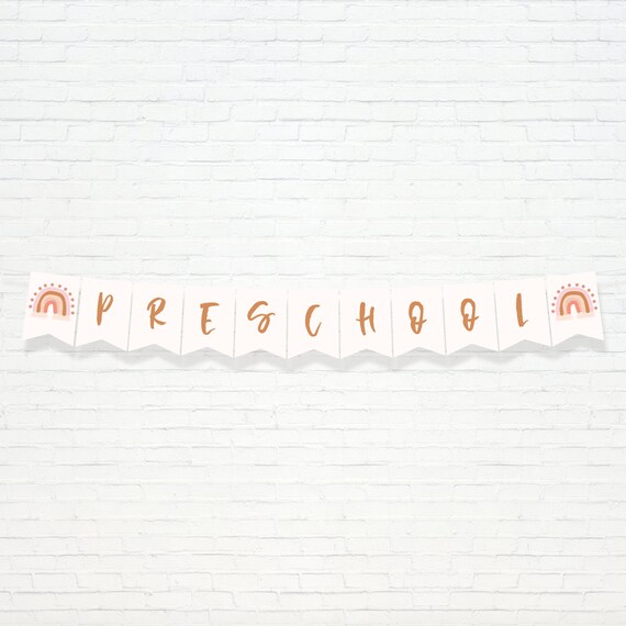 Bohemian Homeschool Party Decor 0002 Printable Boho Rainbow Classroom ...