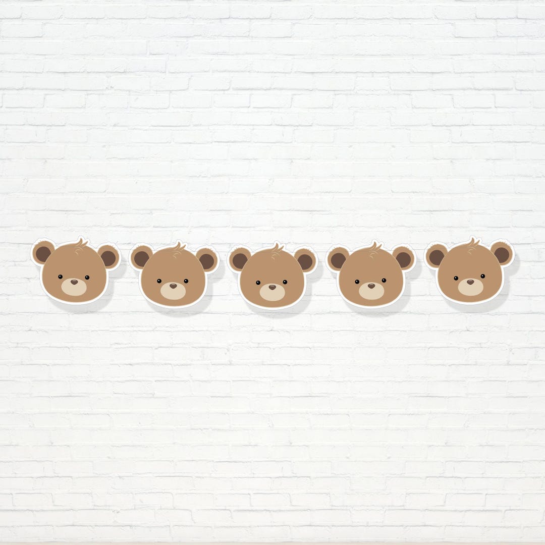 Bear Banner - Printable Adventure Beary First 1st Birthday Bunting ...