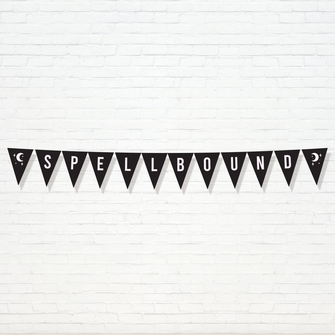Spellbound Halloween Banner - Printable Spooky Halloween Mantel Bunting ...