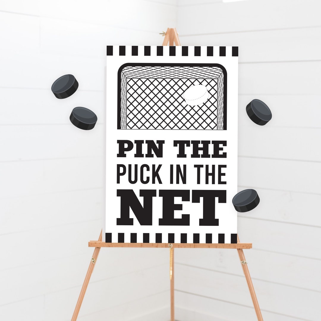 Pin the Puck in the Net Game - Printable Pin the Tail Birthday Party ...