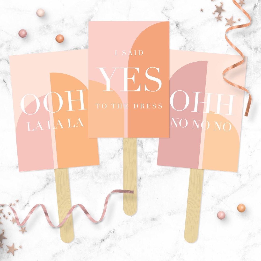 Say YES to the Dress Signs - Pink & Orange Graphic Color Blocking ...