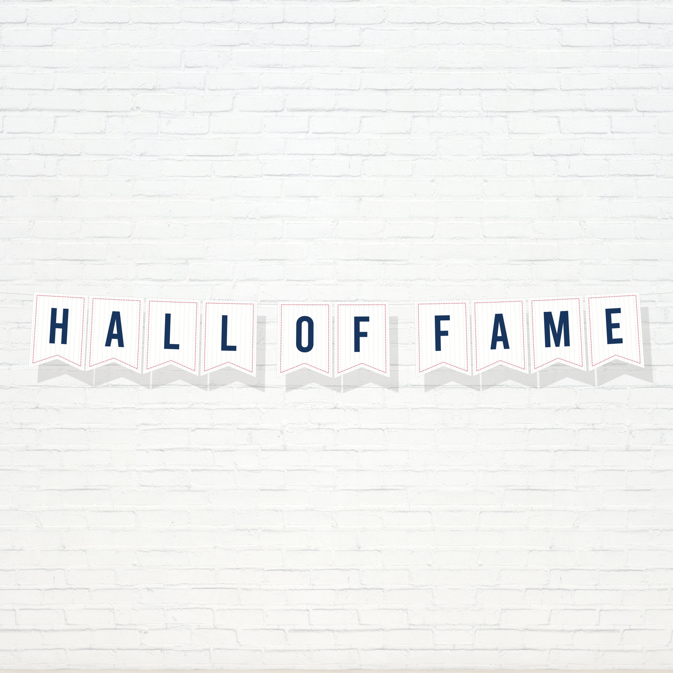 Hall of Fame Banner - Printable Baseball 1st Birthday Party Flag ...