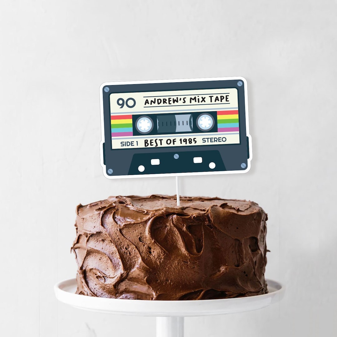Cassette Tape Cake Topper Printable Personalized Best of Mix Tape ...
