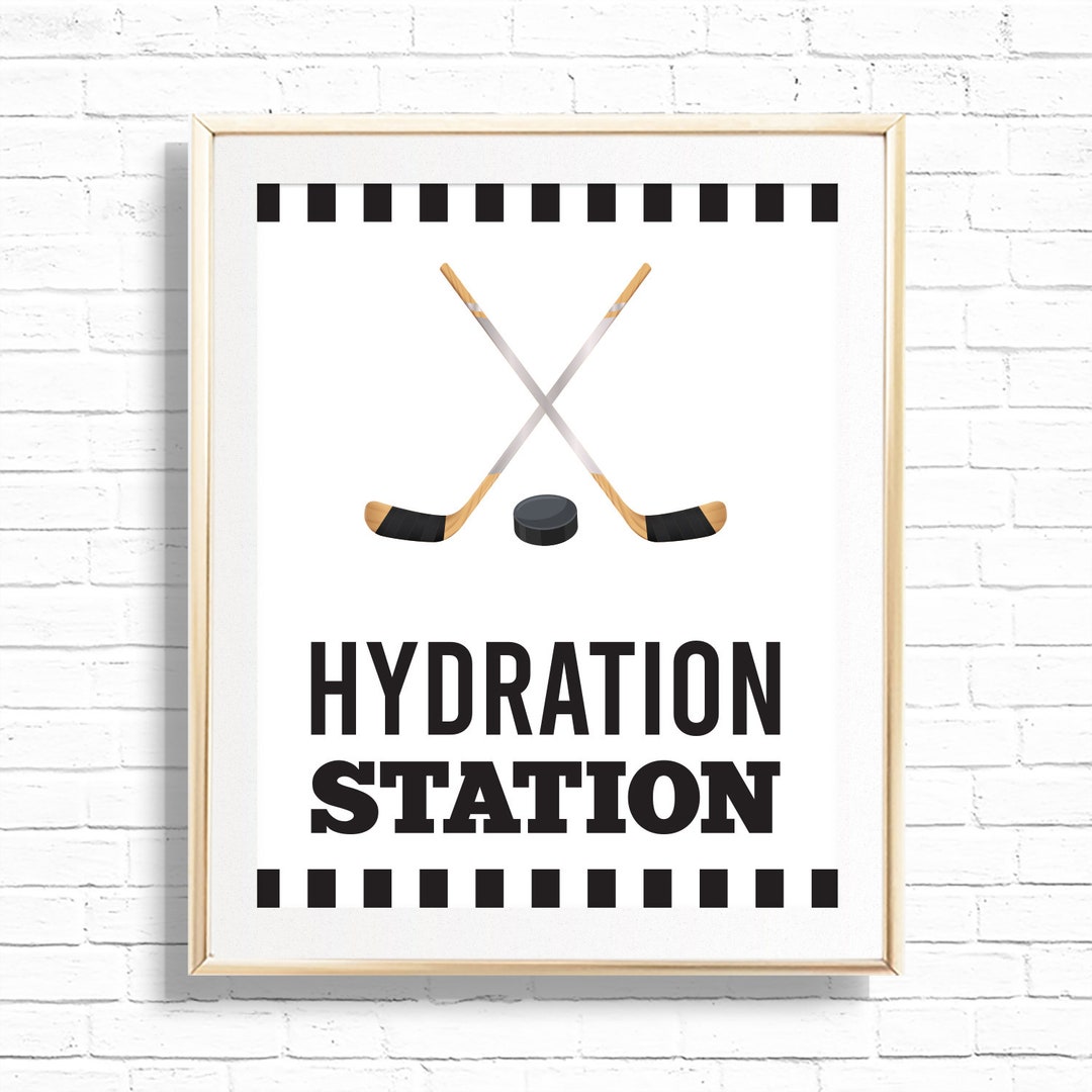 Hockey Hydration Station Sign - Printable the Great One First Birthday ...