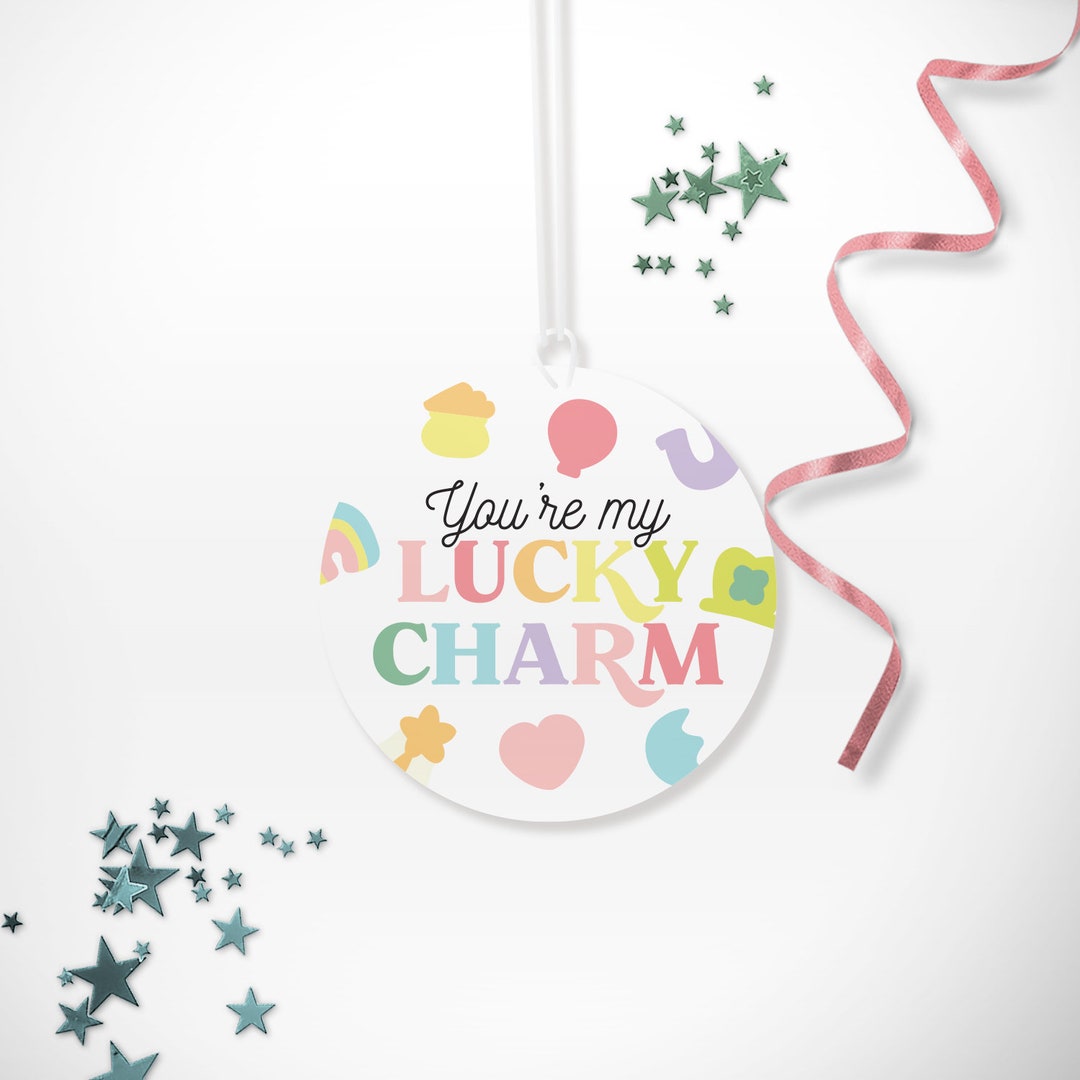 Lucky Charm Thank You Stickers - Printable Marshmallow Lucky One 1st ...