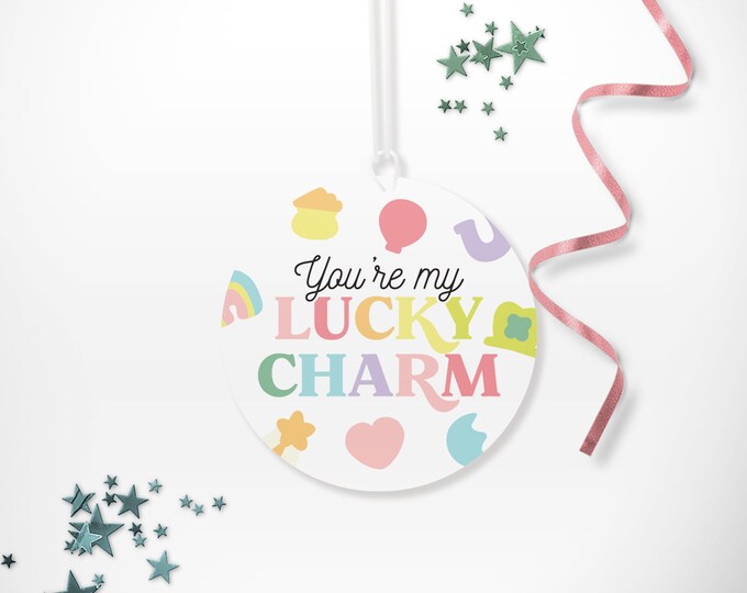 Lucky Charm Thank You Stickers Printable Marshmallow Lucky One 1st ...