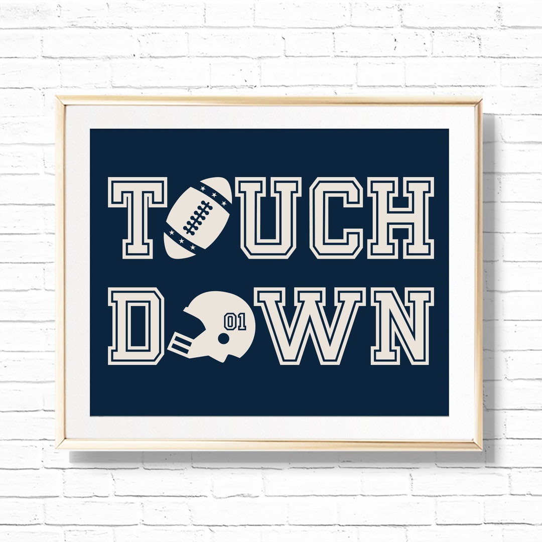 Touchdown Sign - Printable Football 1st Birthday Party Decor - Sports ...