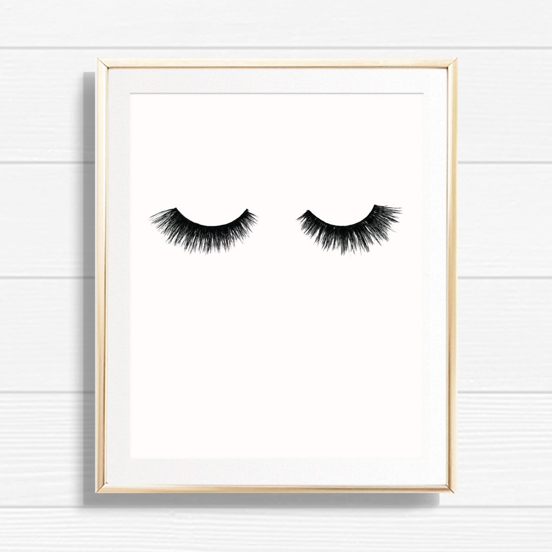 Eyelash Art Print - Printable Lashes Beauty & Makeup Home Decor ...