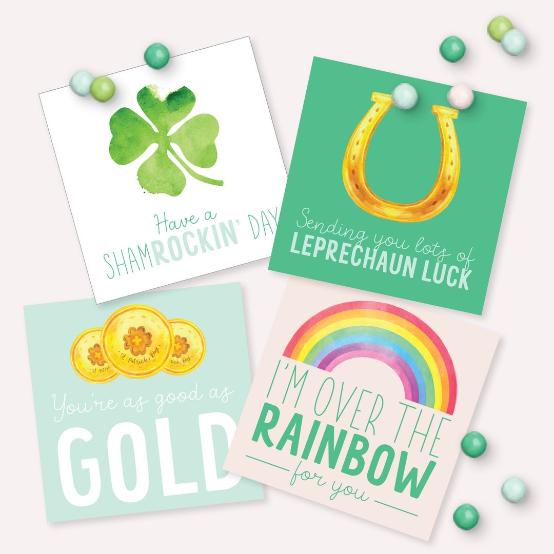 Lucky Leprechaun Note Cards - Printable St Patrick's Day Lunch Notes ...