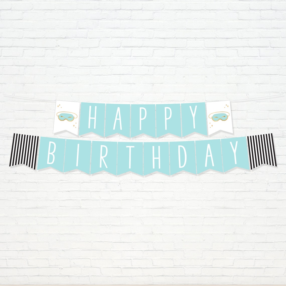 Sleepover Party Banner Printable Slumber Party Teal Sleep | Etsy