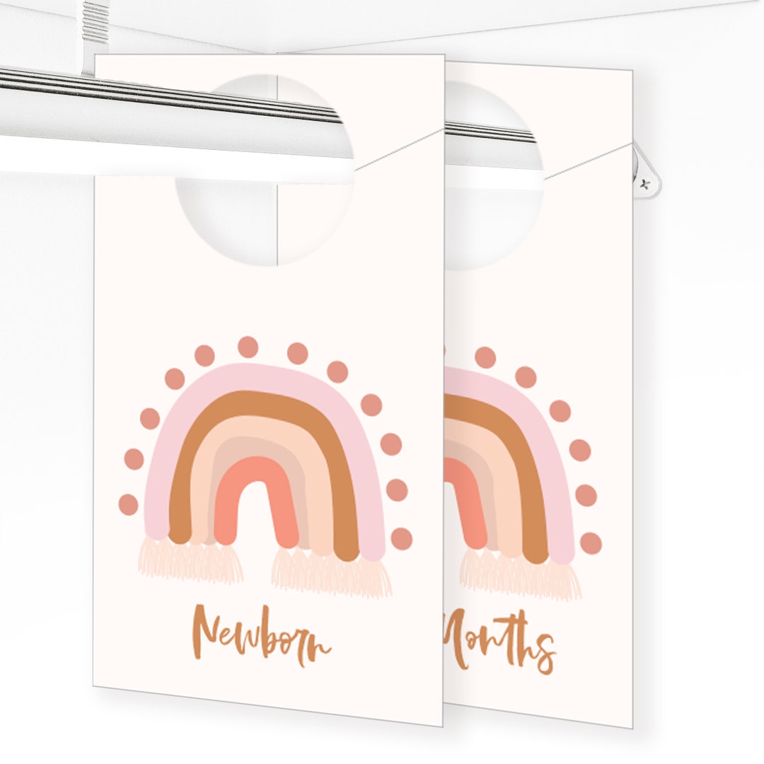 Boho Rainbow Baby Closet Dividers - Printable Boho Baby Clothes Divider ...