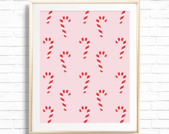 Pink Candy Cane Sign - Etsy