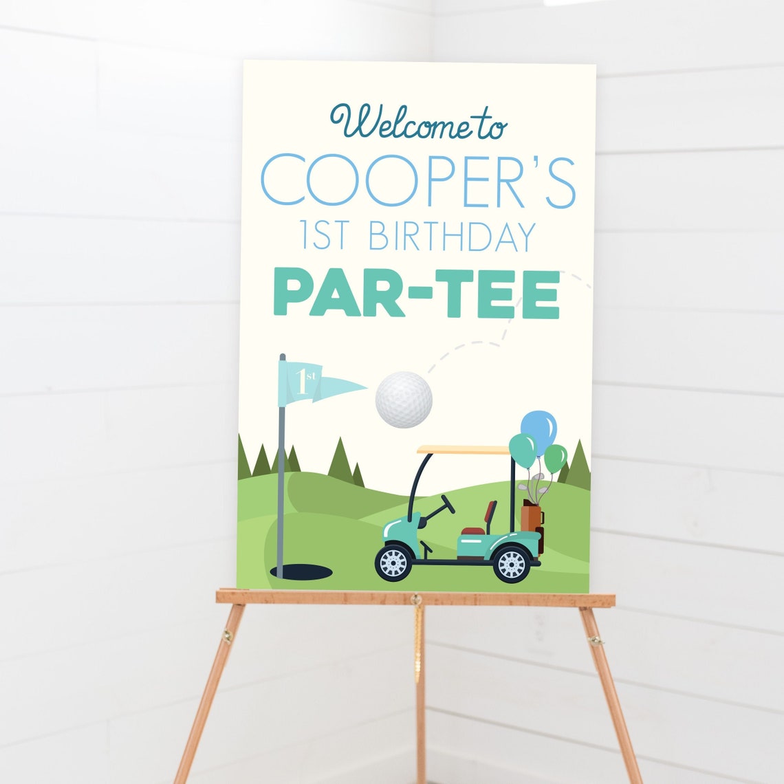Golf Welcome Sign - Printable Hole in One Par-tee First 1st Birthday ...