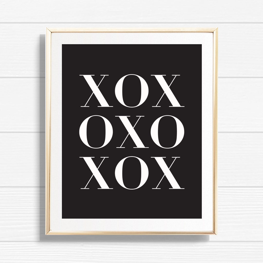XOX Art Print - Printable Hugs and Kisses Quote Beauty & Makeup Home ...