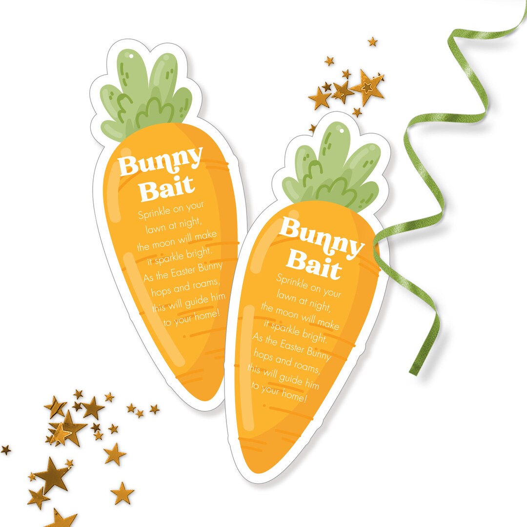 Bunny Bait Tags - Printable Bunny Gift Tags - Personalized Carrot ...